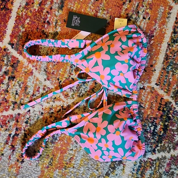 wild fable | Swim | Wild Fable Nwt Pink And Green Bikini Top | Poshmark
